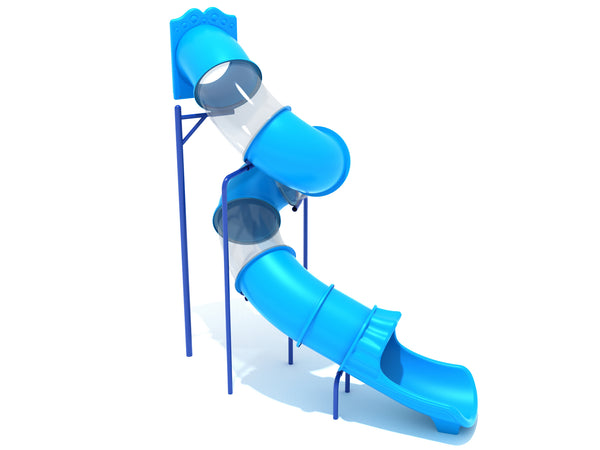 Playground Equipment 12 Foot Spiral Tube Slide - Slide and Mounts Only ...