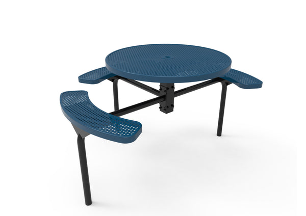 Playground Equipment Round Nexus Pedestal Table with Perforated Steel ...