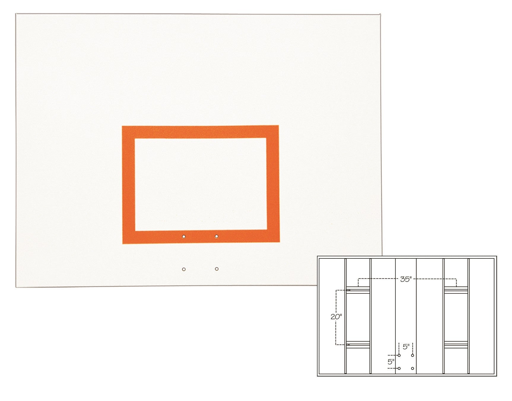 First Team Steel Backboard with Brackets 42 x 60 inch-FT260B - NJ Swingsets