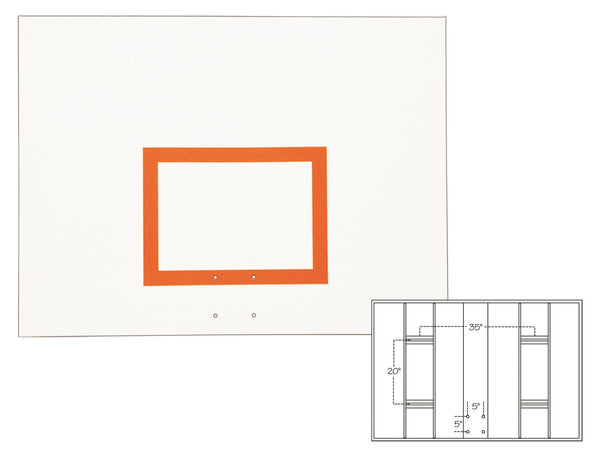 First Team Steel Backboard with Brackets 42 x 60 inch-FT260B - NJ Swingsets
